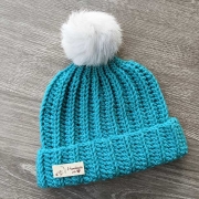 Free Crochet Ribbed Newborn Baby Hat Pattern - Crochet Bits