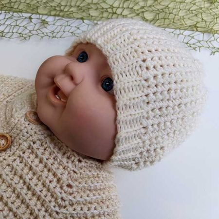 Free Crochet Ribbed Newborn Baby Hat Pattern - Crochet Bits