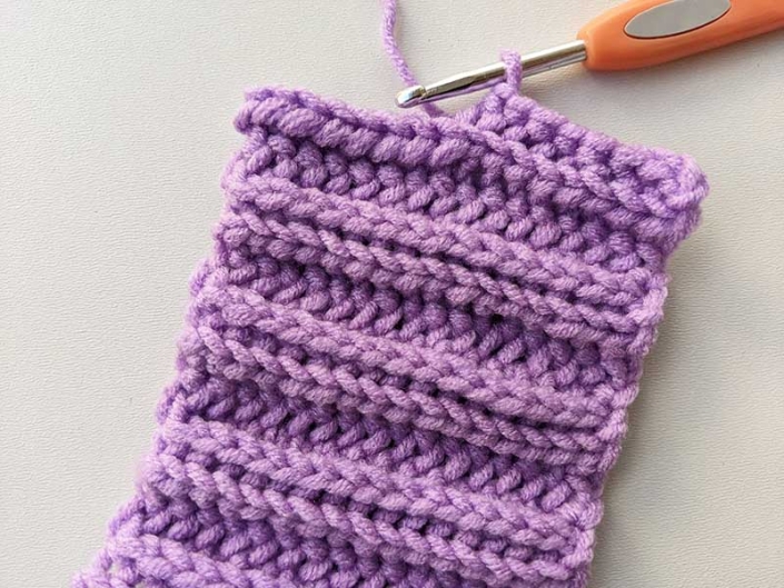 Crochet Ribbing 2x2 Stitch Free Pattern - Crochet Bits