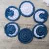 Free Crochet Moon Phases Pattern (New, Full, Half, Crescent, Gibbous ...