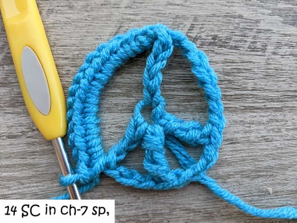 Free Crochet Peace Sign Granny Square Pattern - Crochet Bits