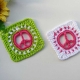 Free Crochet Peace Sign Granny Square Pattern - Crochet Bits