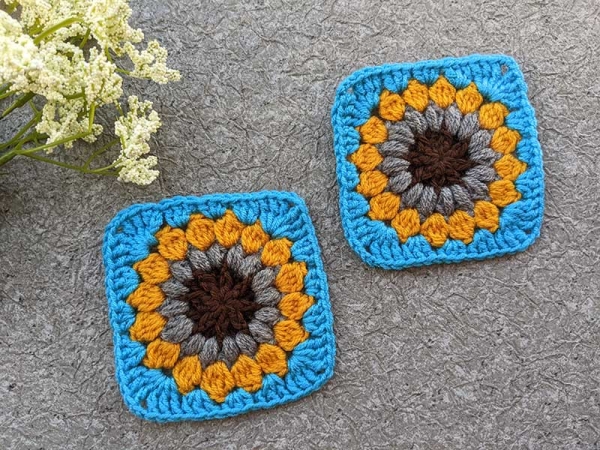Free Crochet Sunburst Granny Square Pattern - Crochet Bits
