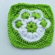 Free Crochet Paw Print Granny Square Pattern - Crochet Bits