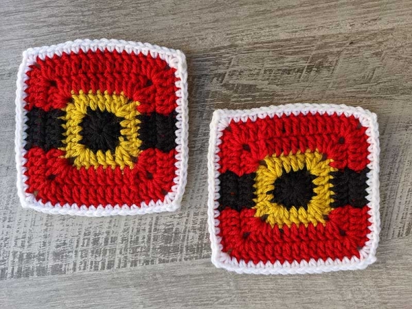 Free Crochet Santa's Belt Granny Square Pattern - Crochet Bits
