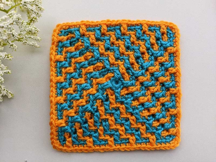 Free Crochet Mosaic Maze Granny Square Pattern - Crochet Bits