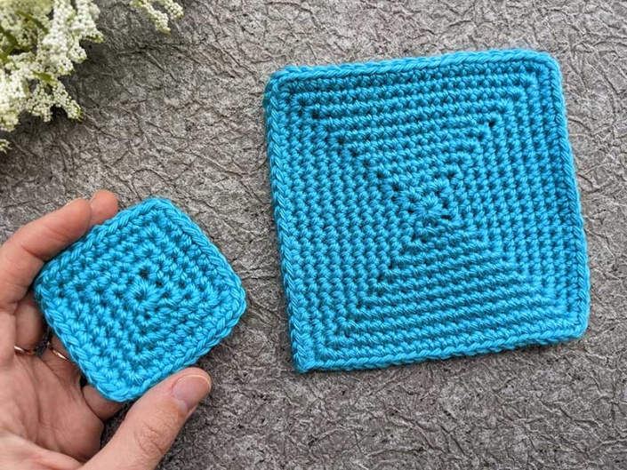 Single Crochet Granny Square Pattern - Crochet Bits