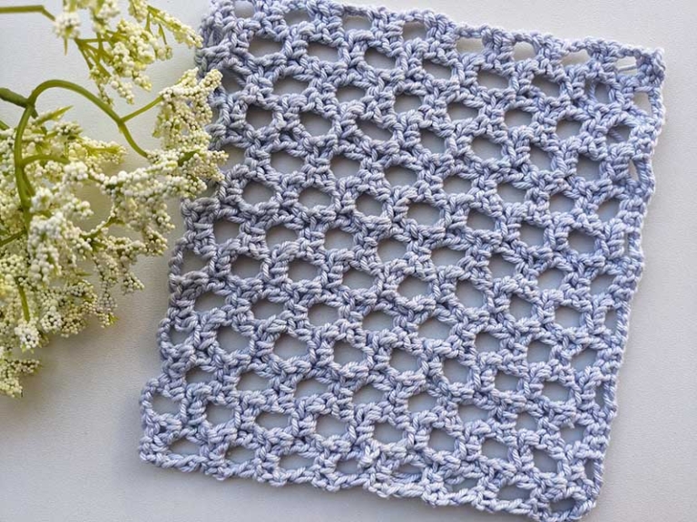 Free Crochet Mesh Stitch Pattern - Crochet Bits