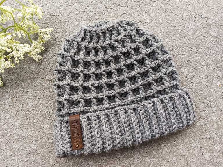 Free Crochet Waffle Hat Pattern for Men - Crochet Bits