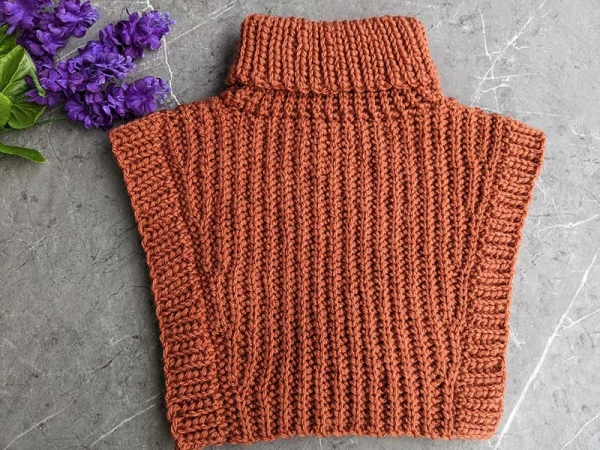 Free Crochet Warm Turtleneck Dickey Pattern - Crochet Bits
