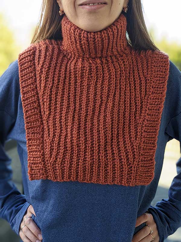 Ads-Free Crochet Warm Turtleneck Dickey Pattern - Crochet Bits